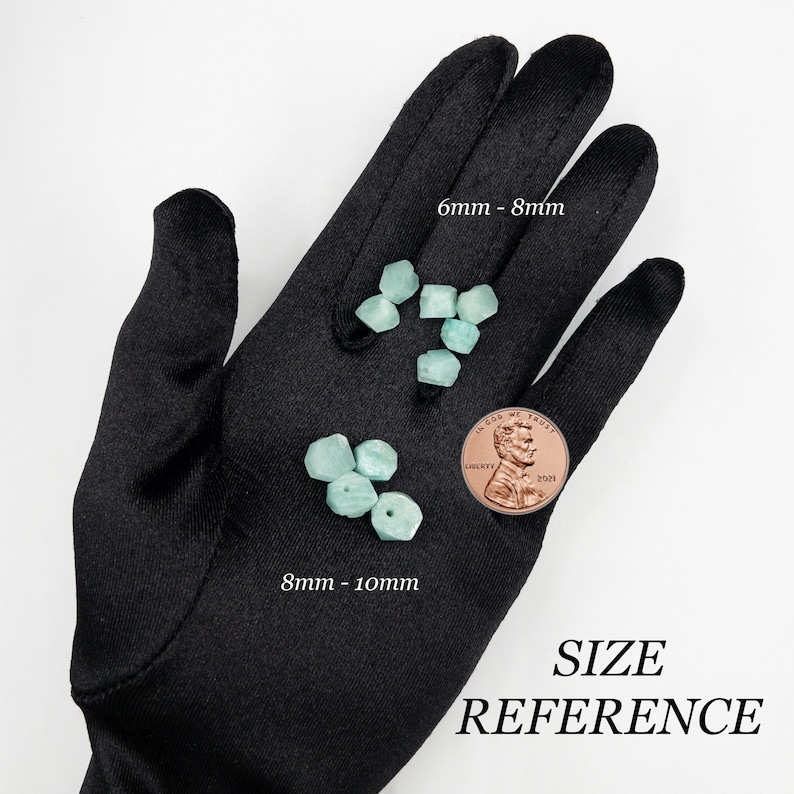 Raw AQUAMARINE Gemstone Dainty MARCH Birthstone 1mm Hole - Etsy