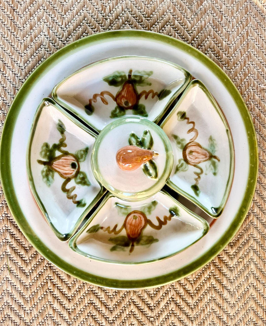 Vintage John B Taylor Harvest Pear Stoneware Party Platter - Signed by ...