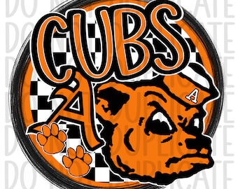 Cubs PNG, Football, Helmet, Clip Art, AHS, AMS, Alexandria, Mascot - Etsy