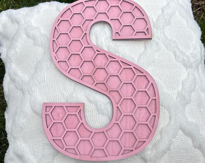 Honeycomb Letters Numbers – Custom Laser Cut Wall Decor | Geometric ...
