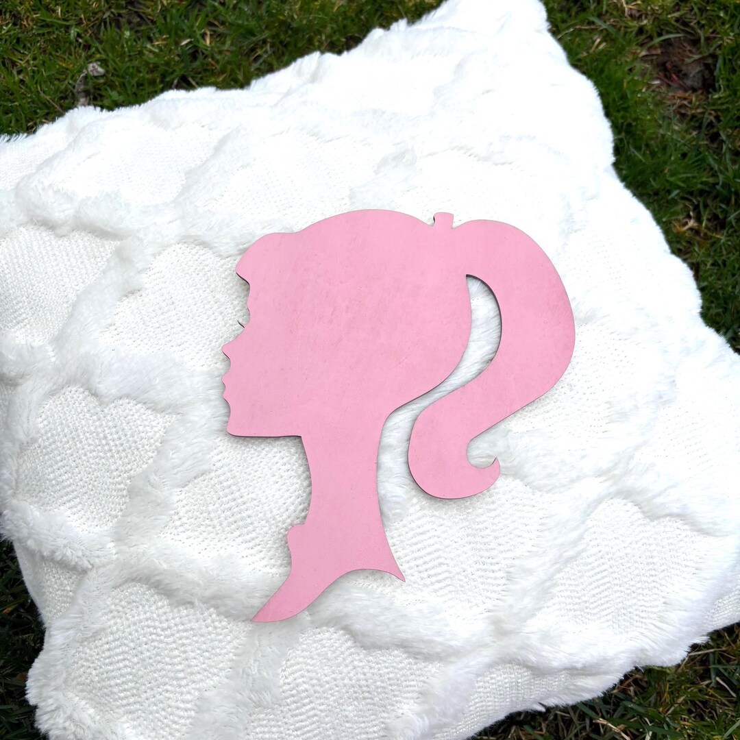 Doll Face Silhouette Wall Sign – Girly Room Decor | Handmade Wooden ...