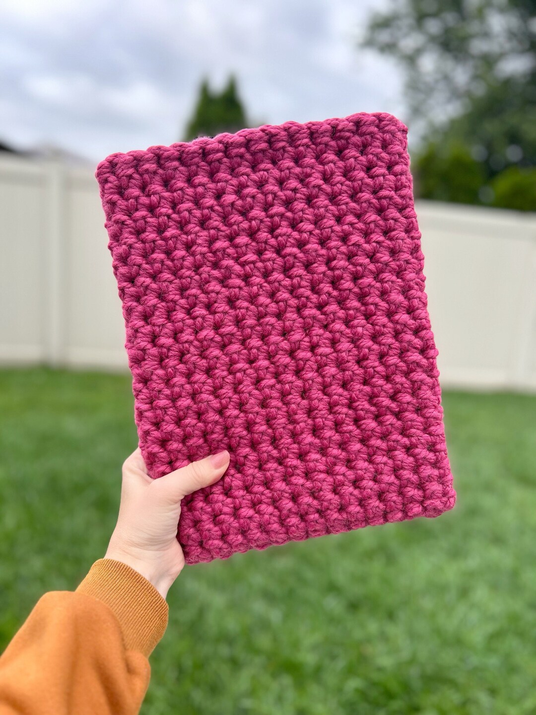 LAPTOP iPad MacBook Knit Cover Custom Knit Sleeve Button Flap Thick ...