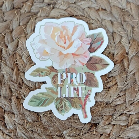 Pro Life Floral Digital Art Sticker - Etsy