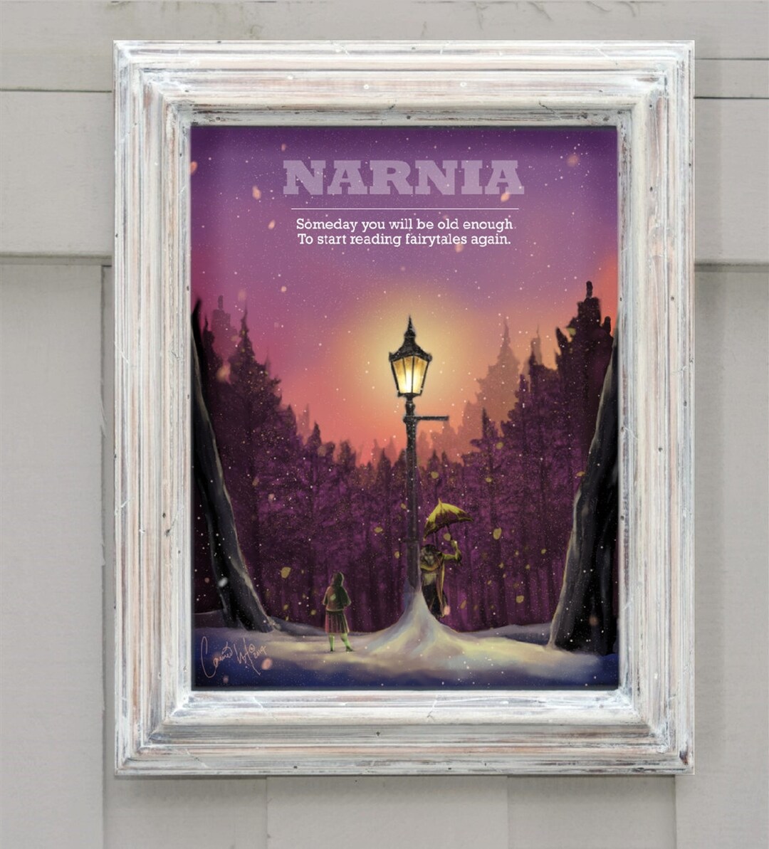 Illustrative NARNIA Poster (with Customizable Text)-- Original Art by ...
