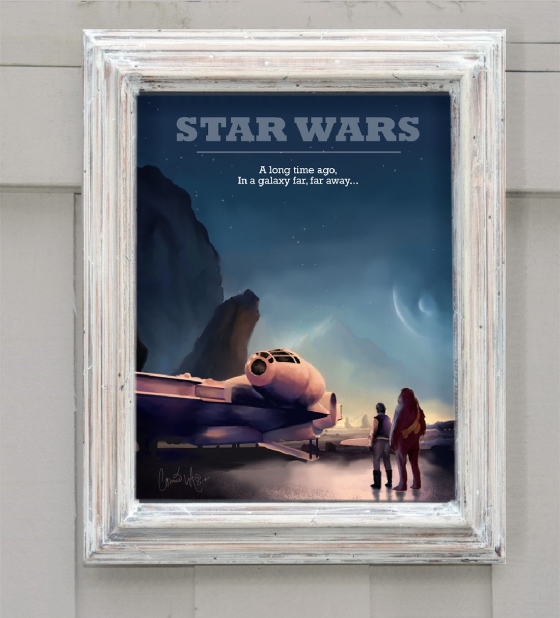 Illustrative STAR WARS Poster (with Customizable Text)-- Original Art ...