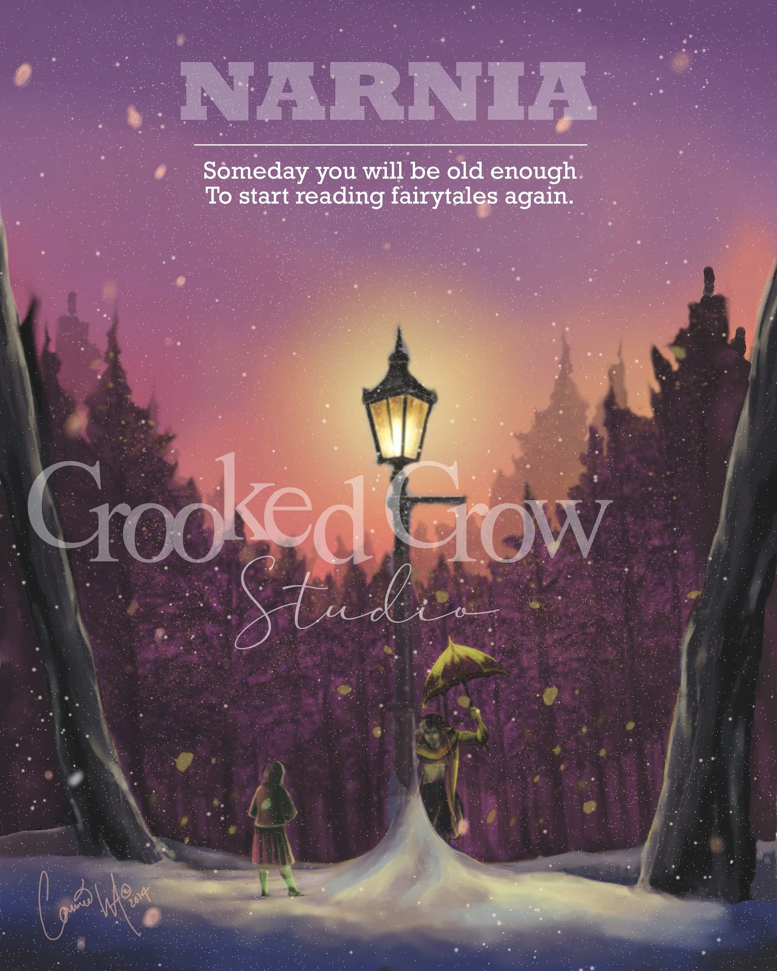 Illustrative NARNIA Poster with Customizable Text Original - Etsy