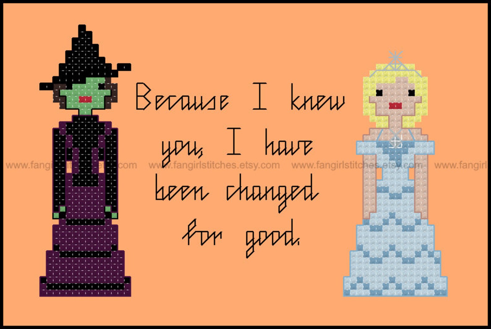 Wicked Inspired Cross Stitch - PDF Pattern - INSTANT DOWNLOAD - Etsy