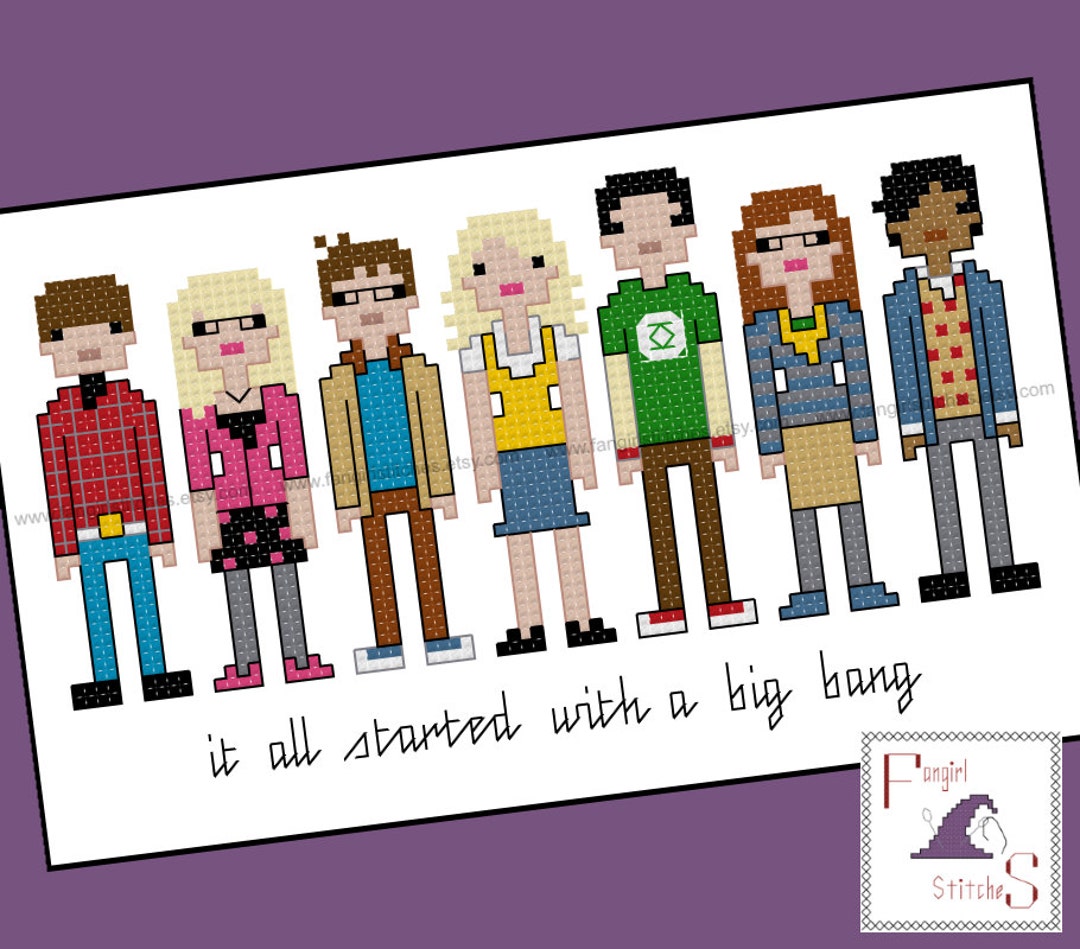Big Bang Theory Inspired Cross Stitch - PDF Pattern - INSTANT DOWNLOAD ...