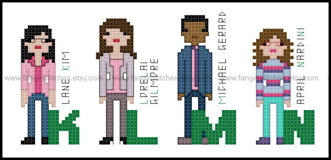 Gilmore Girls Themed Alphabet Cross Stitch - PDF Pattern - INSTANT ...