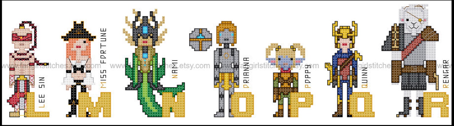 League of Legends Themed Cross Stitch Pattern PDF Pattern | Etsy