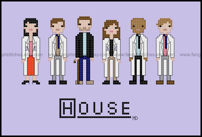 House MD Inspired Cross Stitch Pattern - PDF Pattern - Instant DOWNLOAD ...