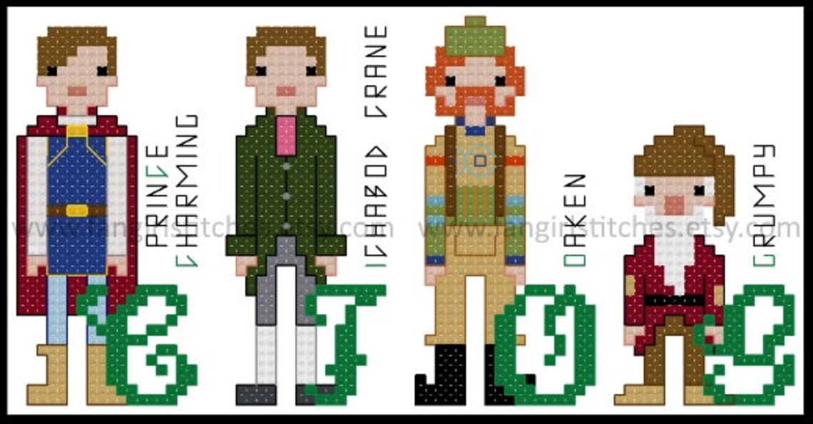 Fairytale Male Character Alphabet Cross Stitch PDF Pattern - Etsy