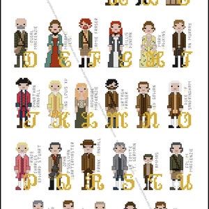 Outlander Alphabet Themed Cross Stitch Pattern - PDF Pattern - INSTANT ...