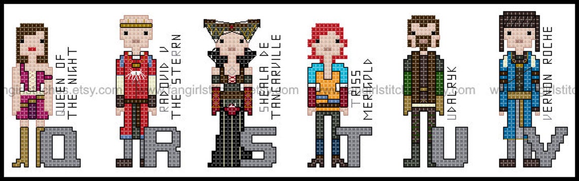 Witcher Alphabet Themed Cross Stitch Pattern PDF Pattern | Etsy
