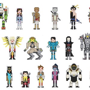 Overwatch Themed Cross Stitch PDF Pattern INSTANT DOWNLOAD | Etsy