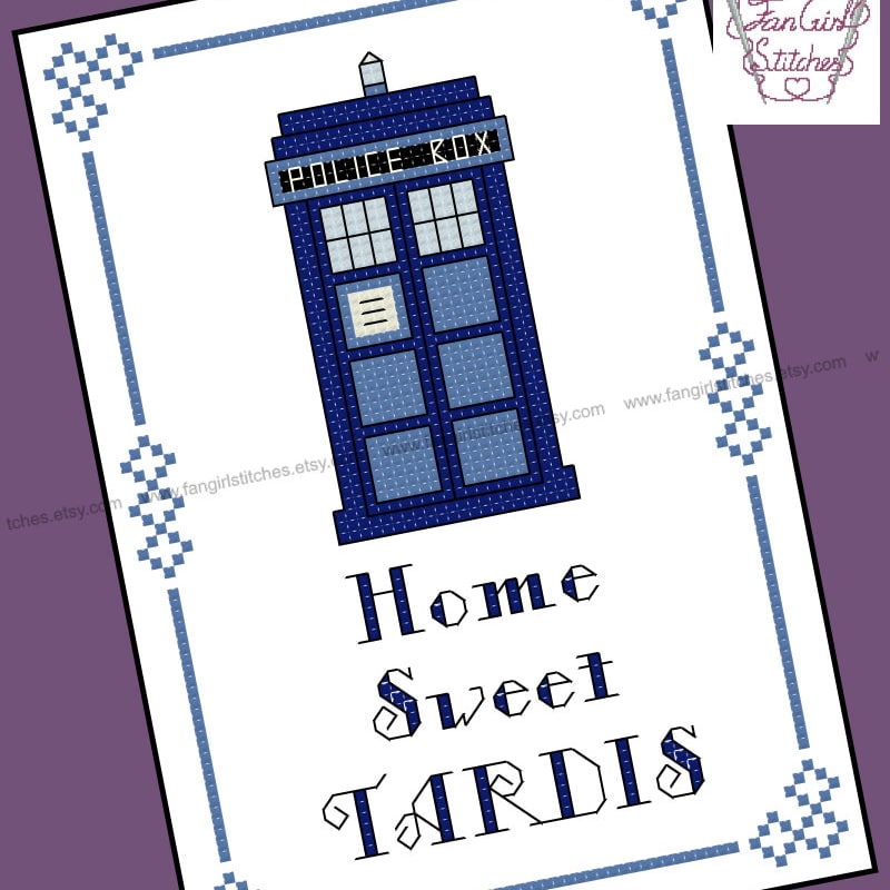 Tardis Embroidery - Etsy