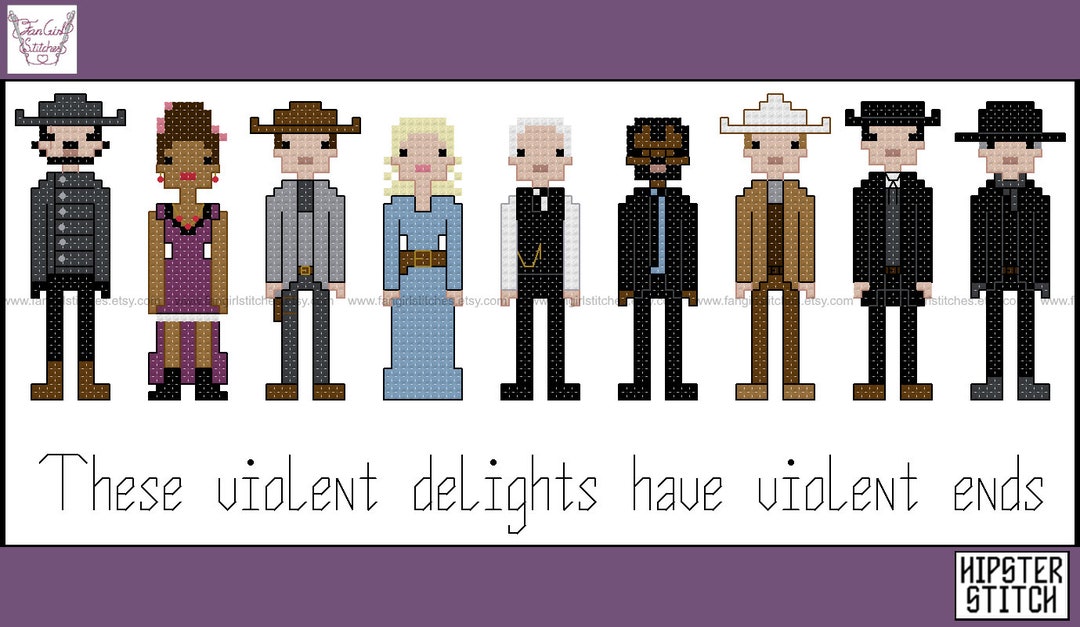 Westworld Themed Cross Stitch Pattern PDF Pattern INSTANT DOWNLOAD - Etsy