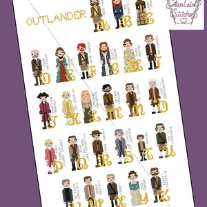 Outlander Alphabet Themed Cross Stitch Pattern - PDF Pattern - INSTANT ...