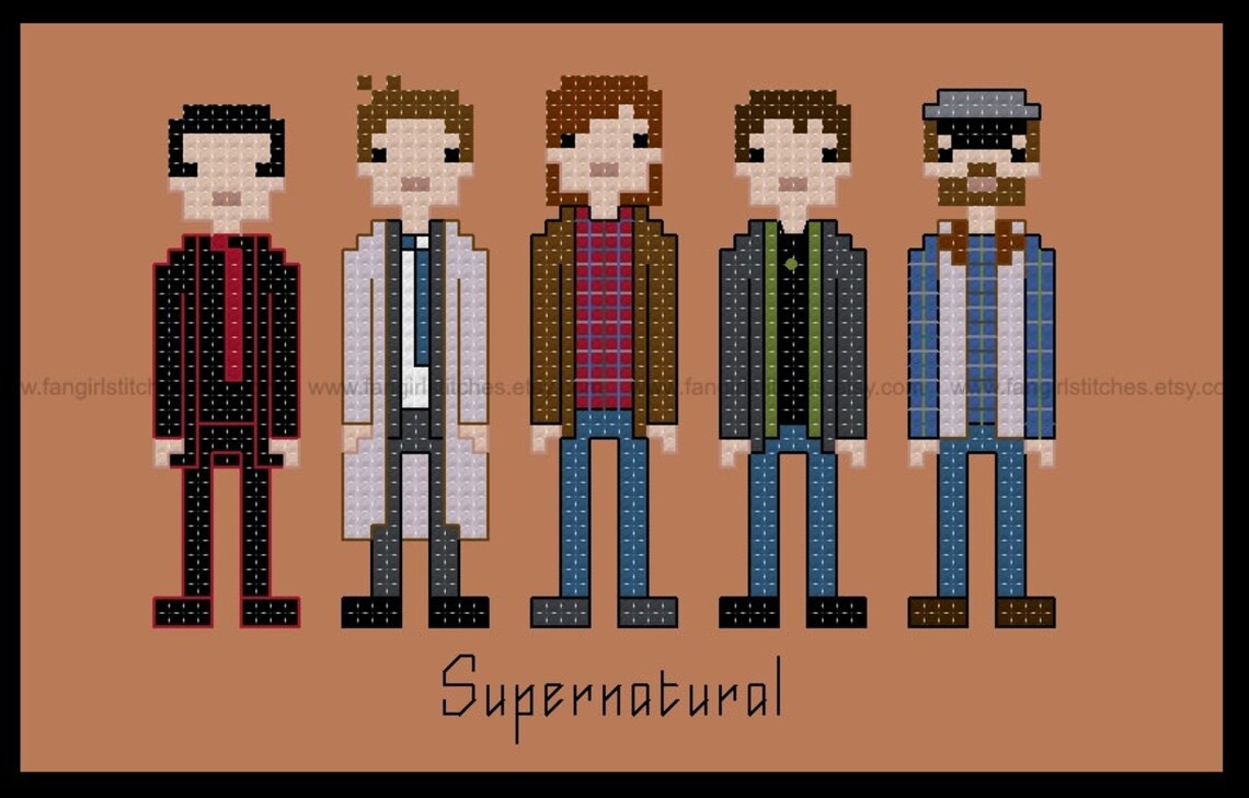 Supernatural Inspired Cross Stitch Pattern - PDF Pattern - INSTANT ...