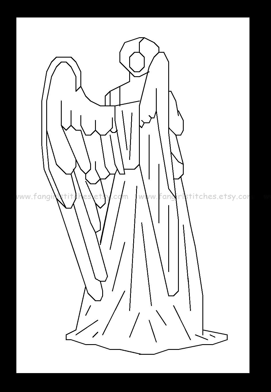 Weeping Angel Coloring Page