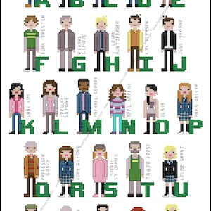 Gilmore Girls Themed Alphabet Cross Stitch - PDF Pattern - INSTANT ...