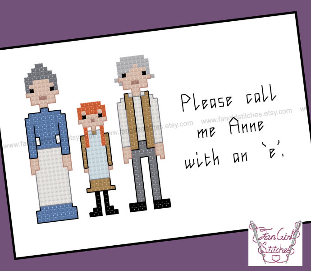 Anne of Green Gables Inspired Cross Stitch Pattern - PDF Pattern ...