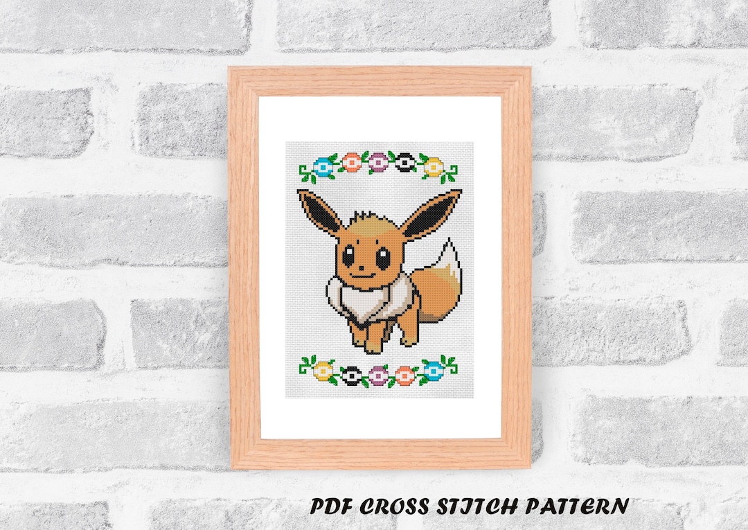 Unofficial Pokemon Eevee Cross Stitch Pattern - PDF Pattern - INSTANT ...