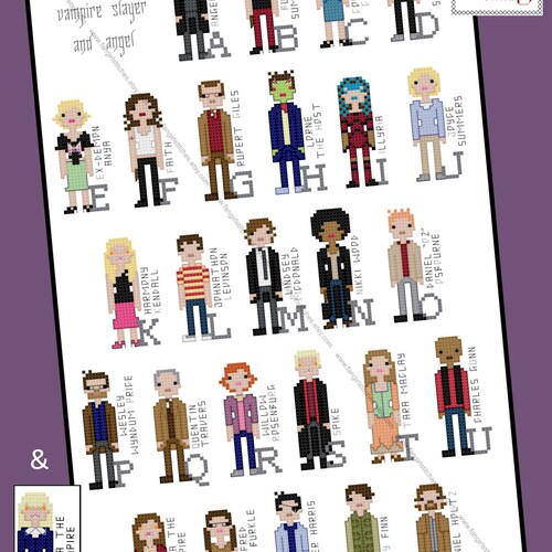 Whedon's Alphabet Buffy Angel and Firefly Inspired - Etsy