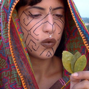 Tribal Septum Ring, Inca Cross, Septum Ring, Septum Piercing, Silver ...