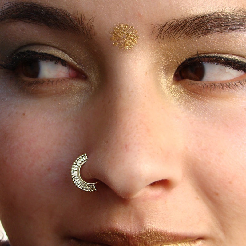 Solid Gold Nose Ring - Etsy