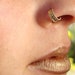 Tribal Nose Ring, Gold Nose Ring, Indian Nose Ring, Boho Septum, Helix ...