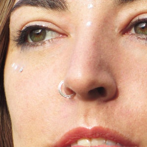 Delicate Silver Nose Ring, Nostril Ring, Silver Nose Ring, Nose Hoop ...