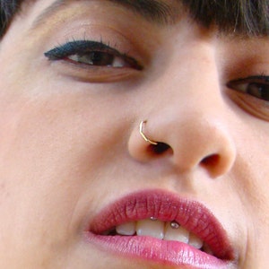Gold Geometric Nose Septum Ring Delicate Nose Ring Gold Nose - Etsy Israel