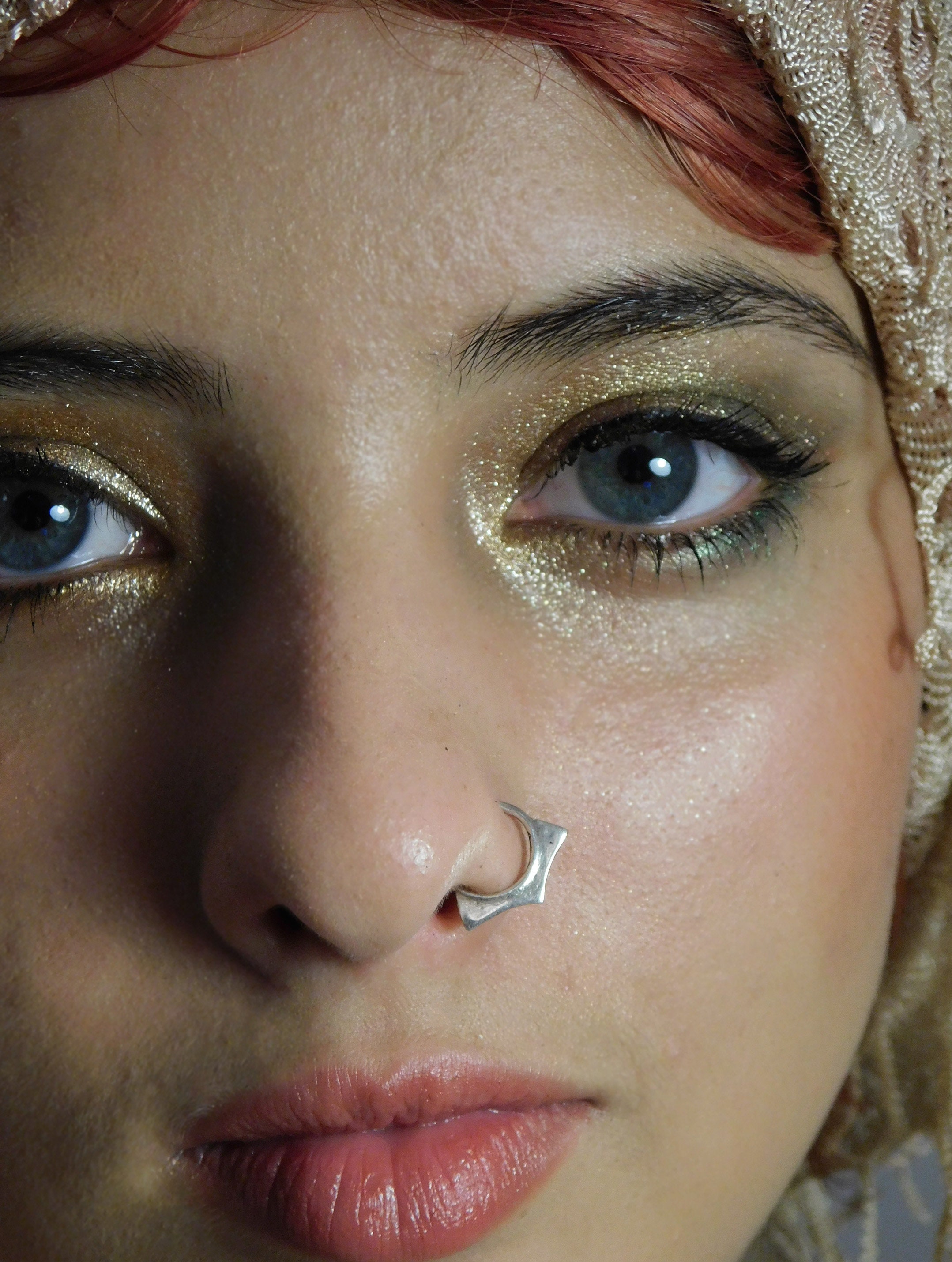 Silver Nose Ring Geometric Nose Ring Nose Hoop Silver | Etsy