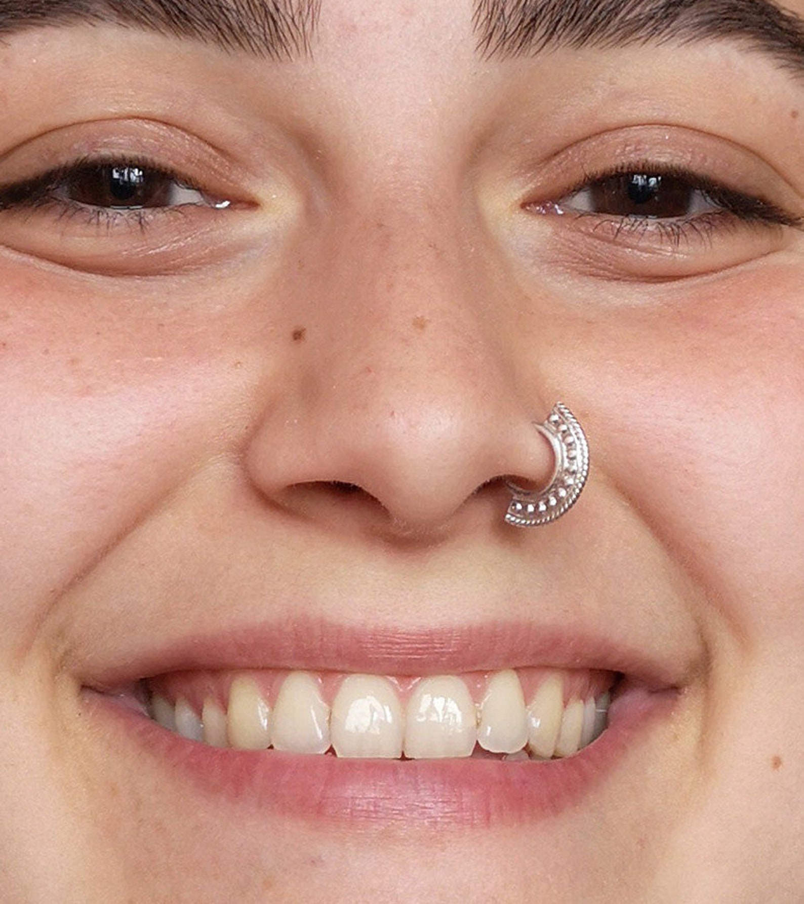Silver Nose Ring Hoop - Etsy