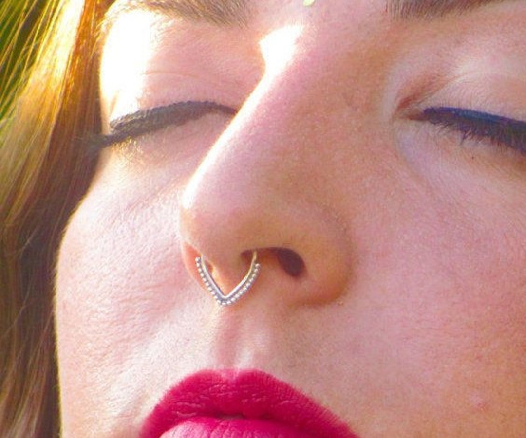 Indian Septum Silver Septum Ring Septum Piercing Septum - Etsy