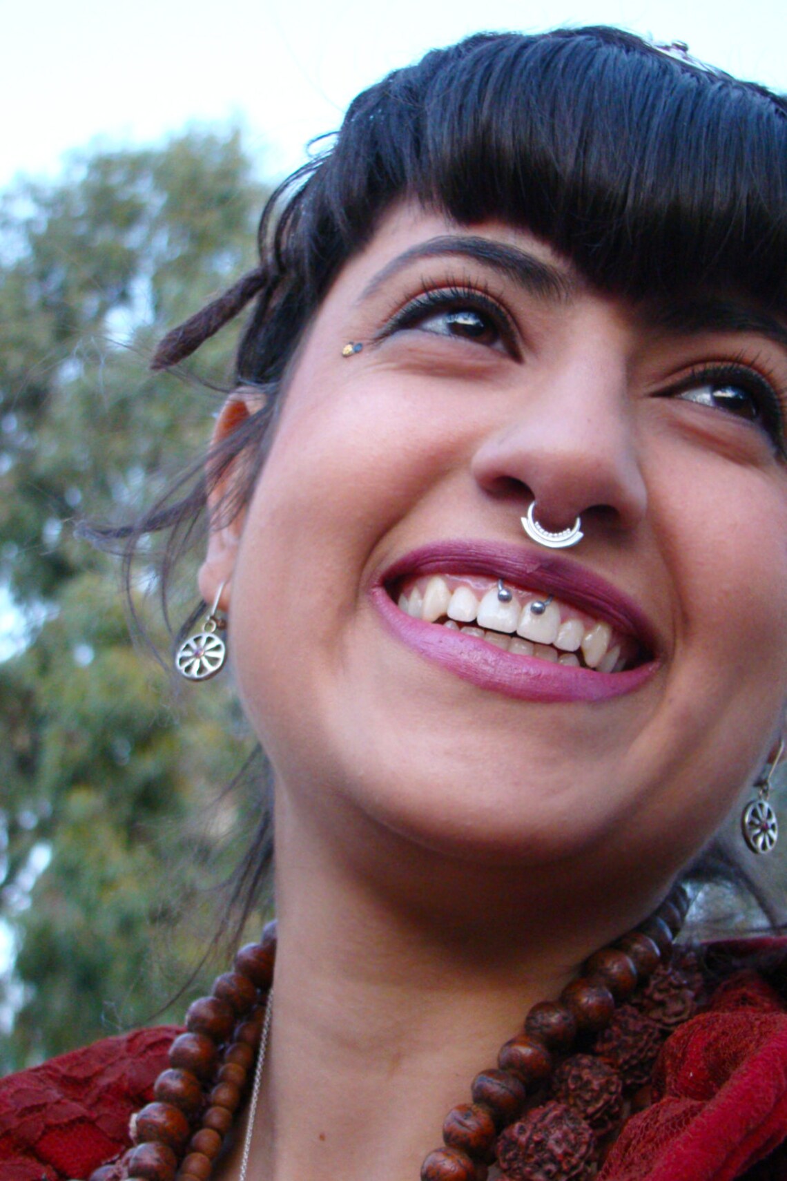 Tribal nose ring nose ring Gold nose ring nostril ring | Etsy