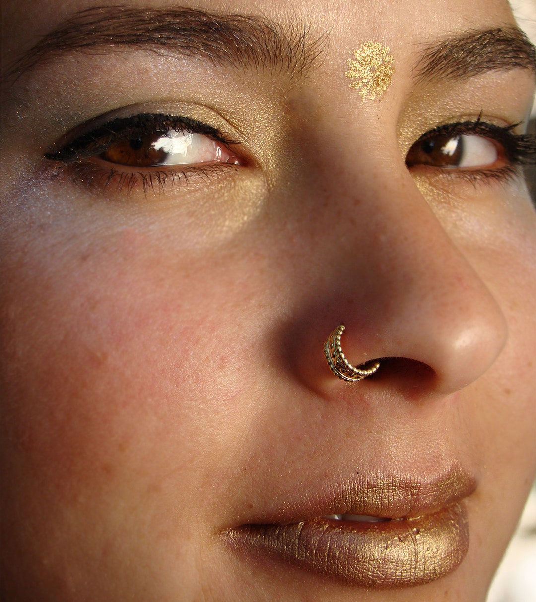 Indian Gold Nose Ring - Etsy