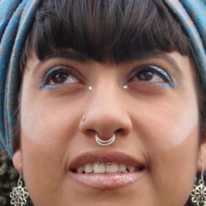 Half Moon Nose Ring, Silver Nose Ring, 20 Gauge Nose Ring, Crescent ...