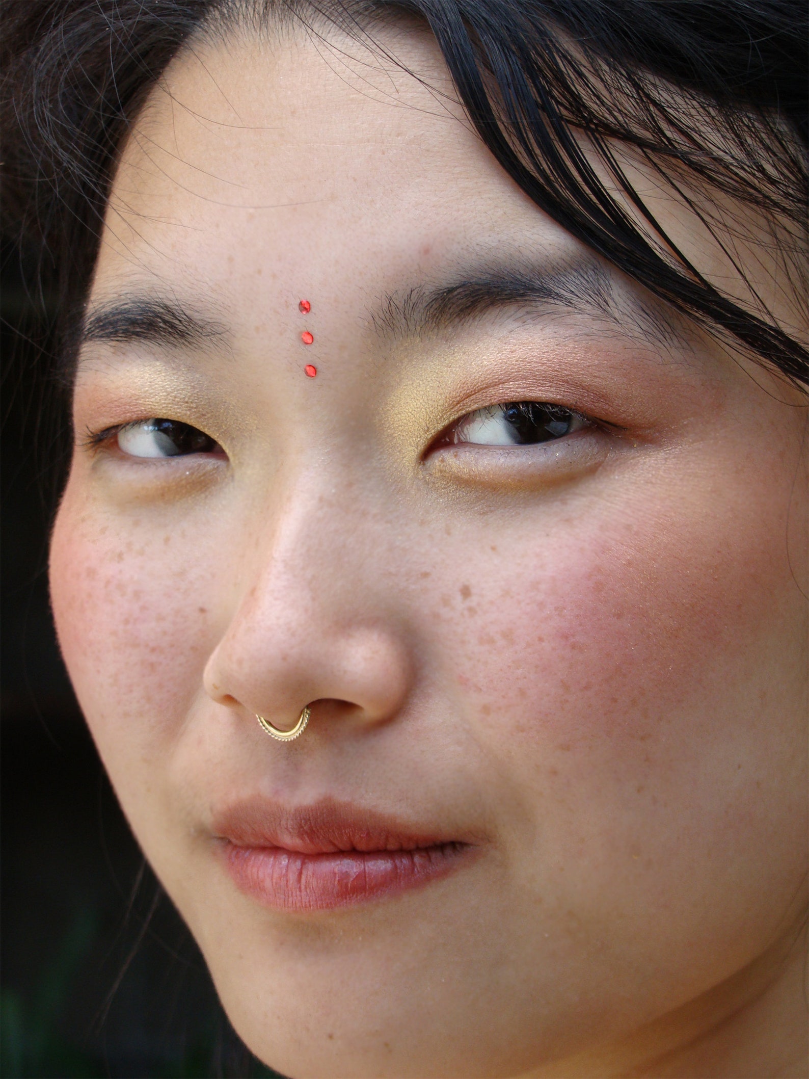 Indian Nose Ring delicate nose ring Tribal nose ring 14k | Etsy