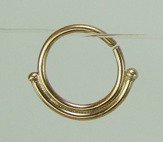 Tribal Nose Ring, Septum, 14k Gold Nose Ring, Gold Nose Ring, Indian ...