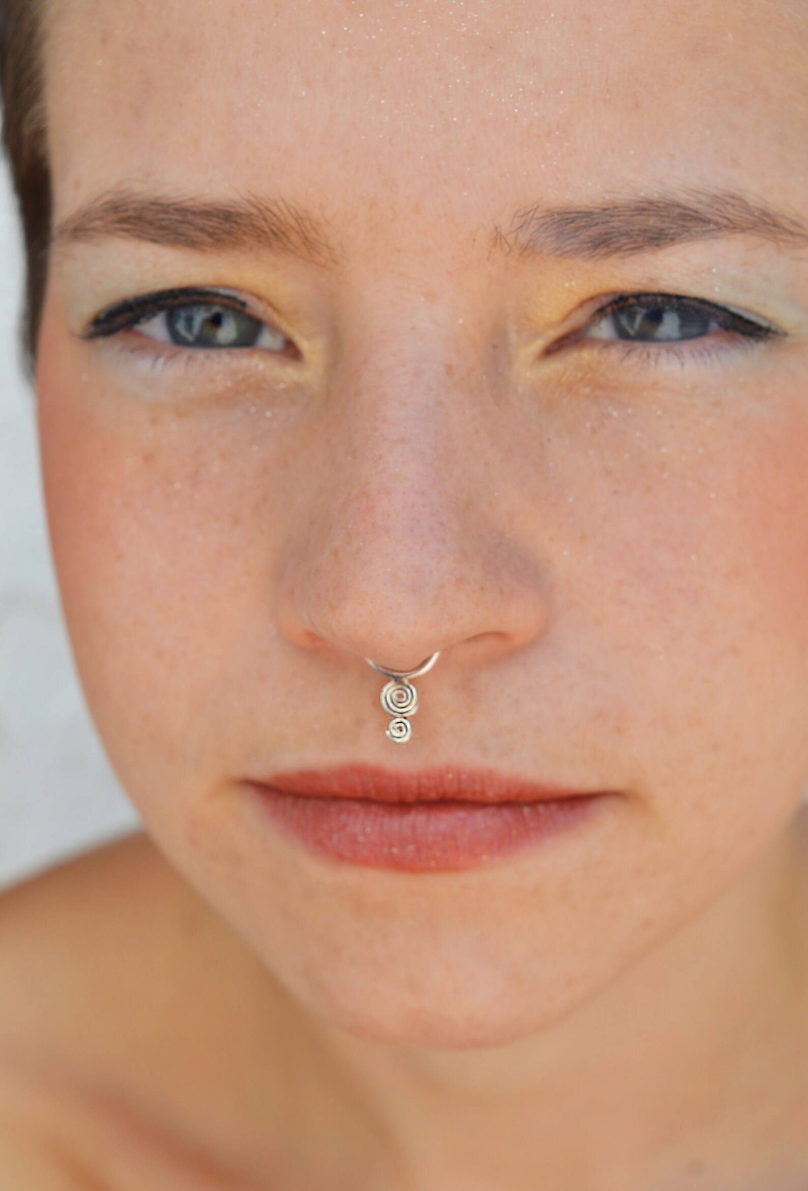 Double Spiral Spiral Septum Ring Tribal Septum Ring septum - Etsy