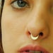 Moon Septum Ring, Silver Septum Ring, Crescent Moon, Nose Hoop, Silver ...