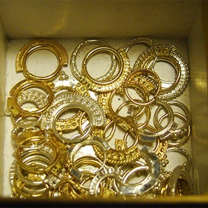 14 K Gold Septum Ring, Tribal Septum, Crown Septum, Geometric Septum ...