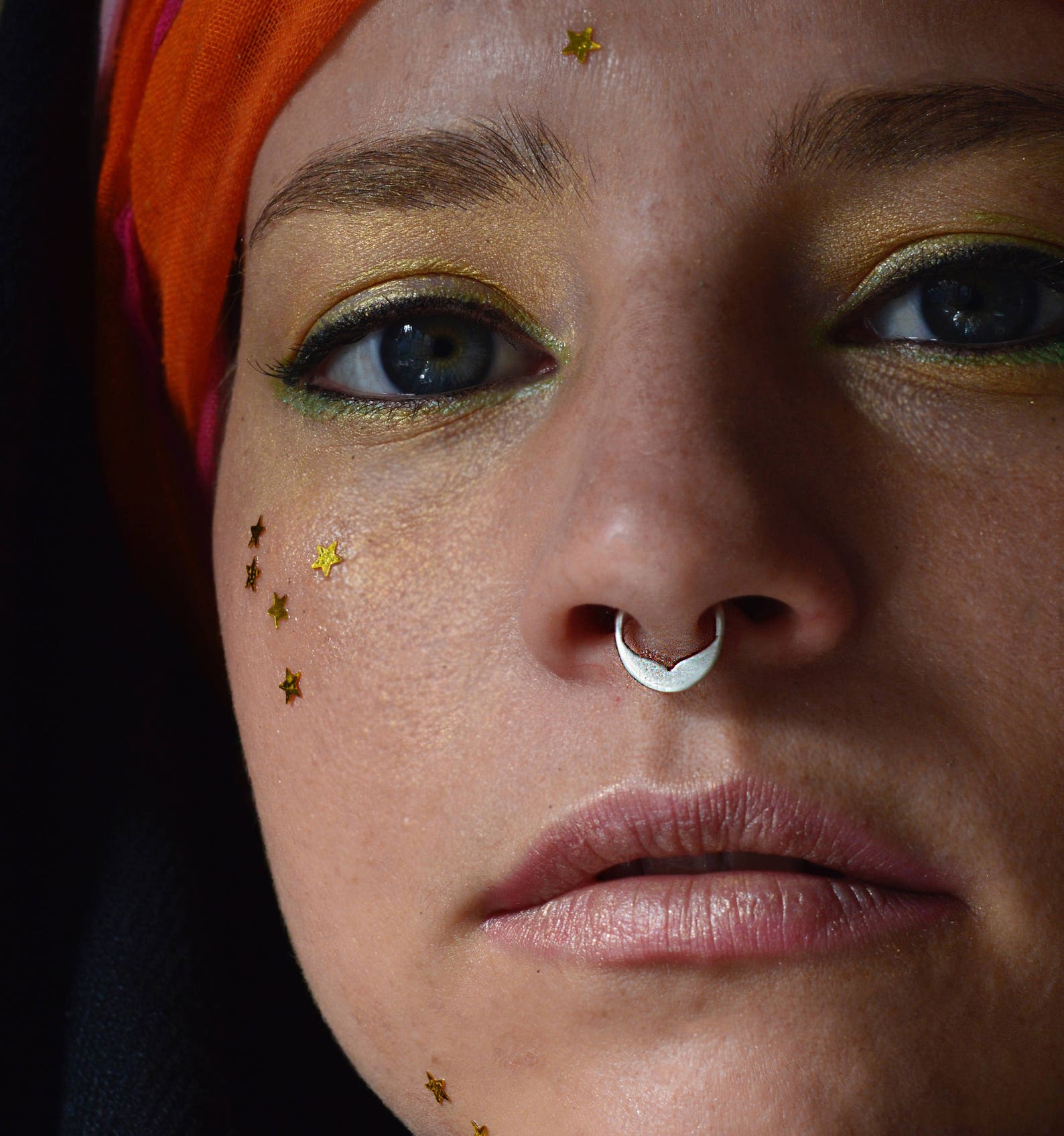 Nose Ring, Tribal Nose Ring, Whale Tail, Moon Nose Ring, Nose Hoop ...