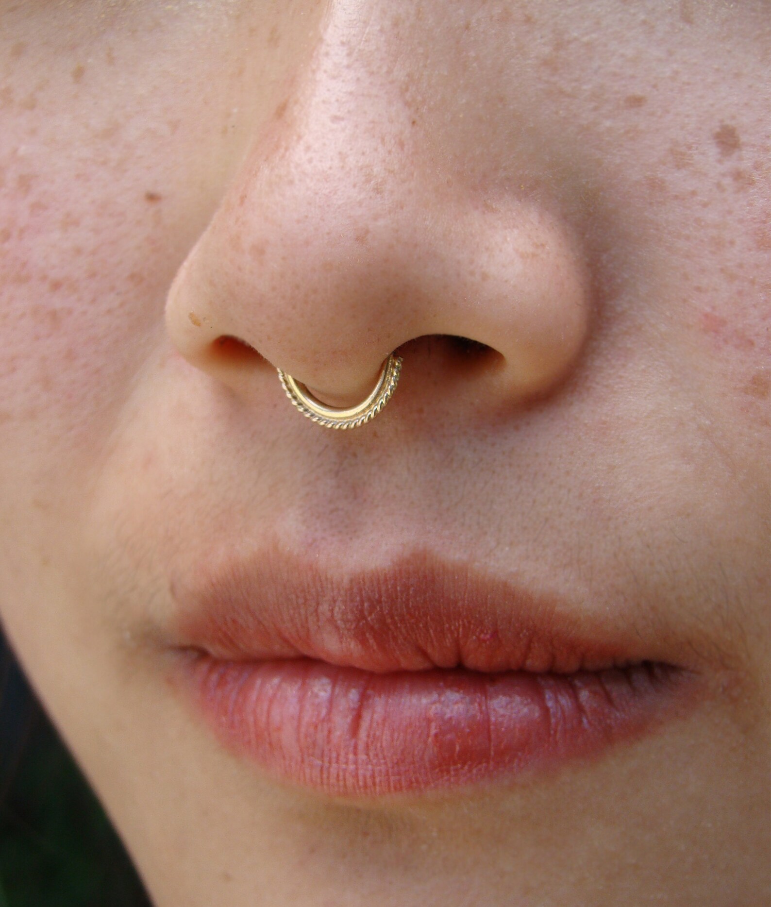 Indian Nose Ring delicate nose ring Tribal nose ring 14k | Etsy