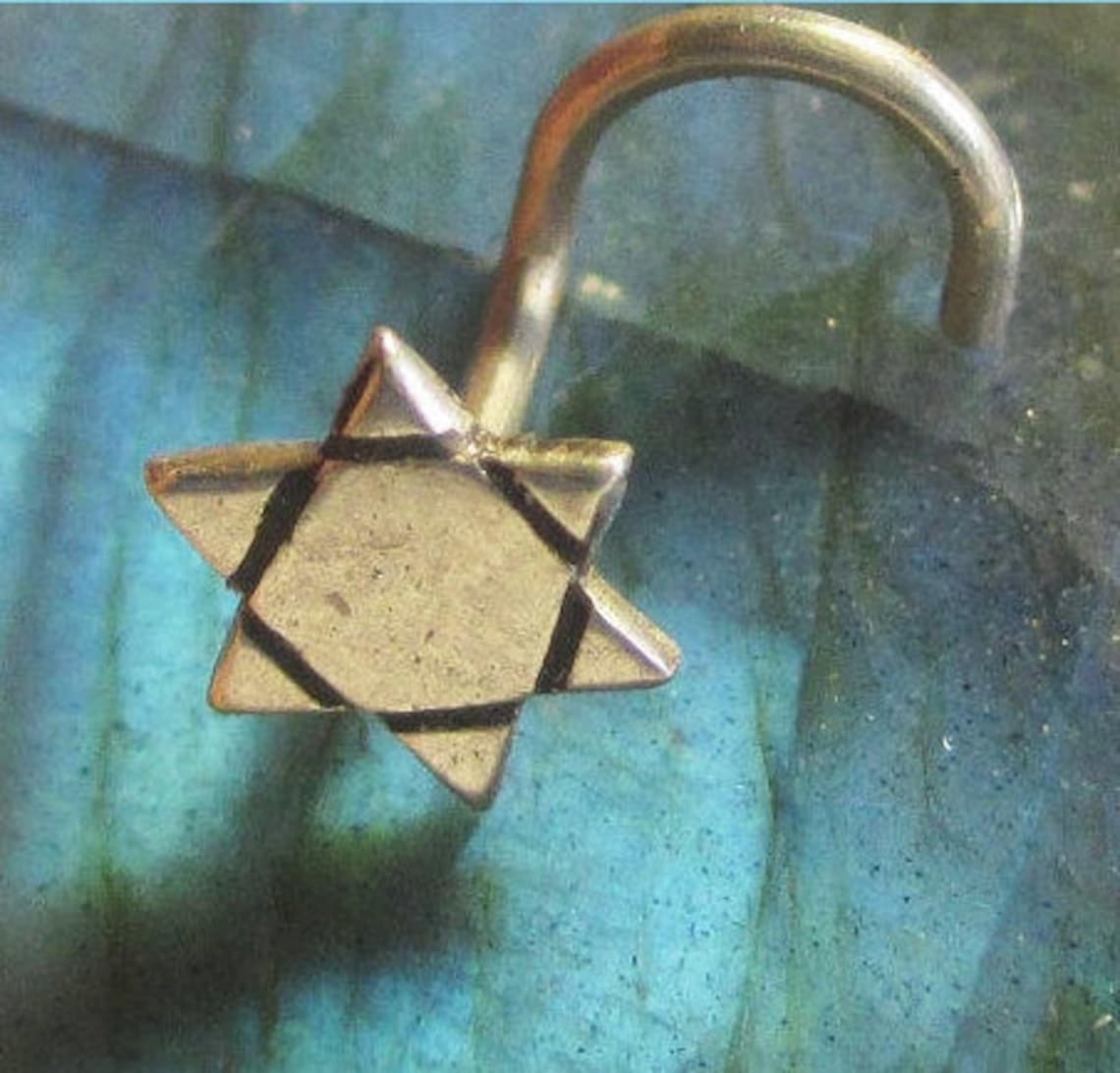 Star of David Nose Stud Tribal Nose Stud Nose Pin Nose - Etsy