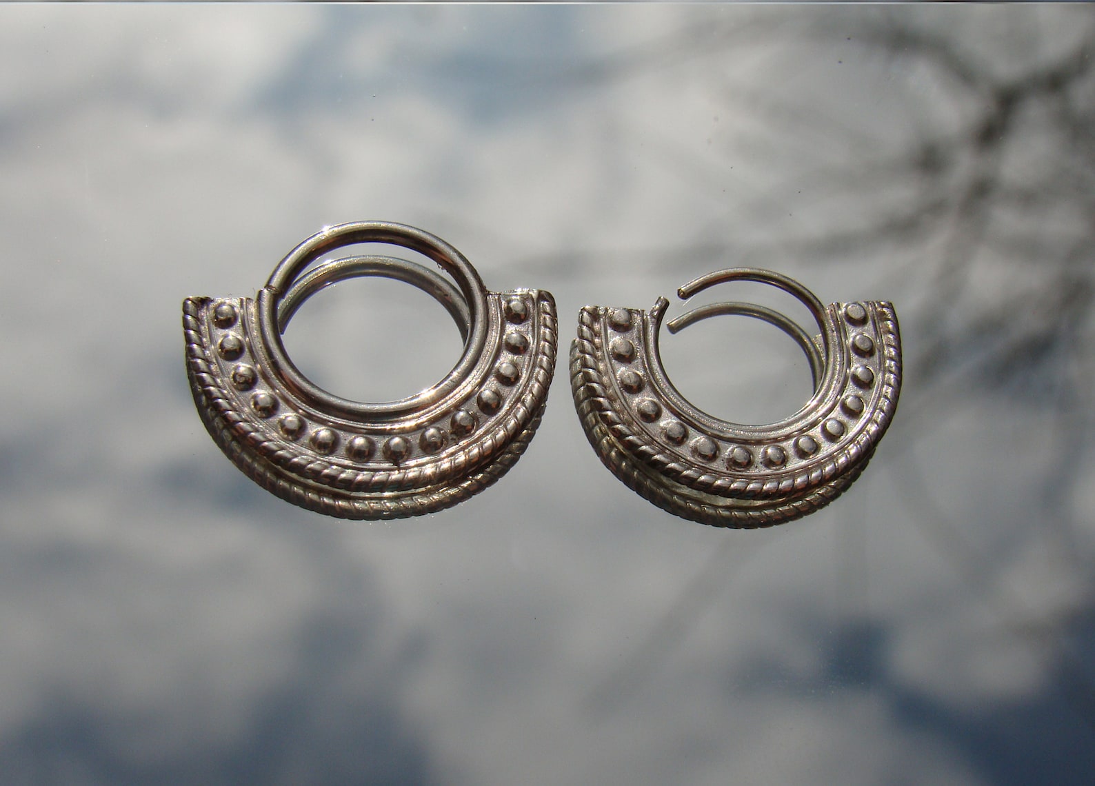 Helix Piercing Tragus Ring Daith Rook Tribal Piercing - Etsy