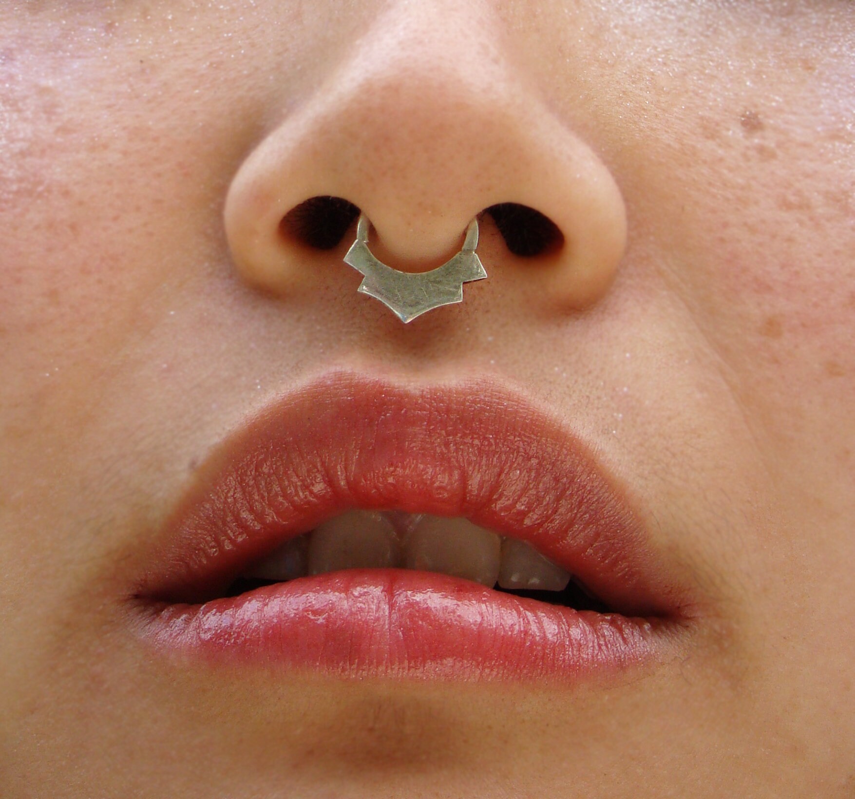 Tribal Piercinggeometric Septum Septum Ring Silver Nose - Etsy