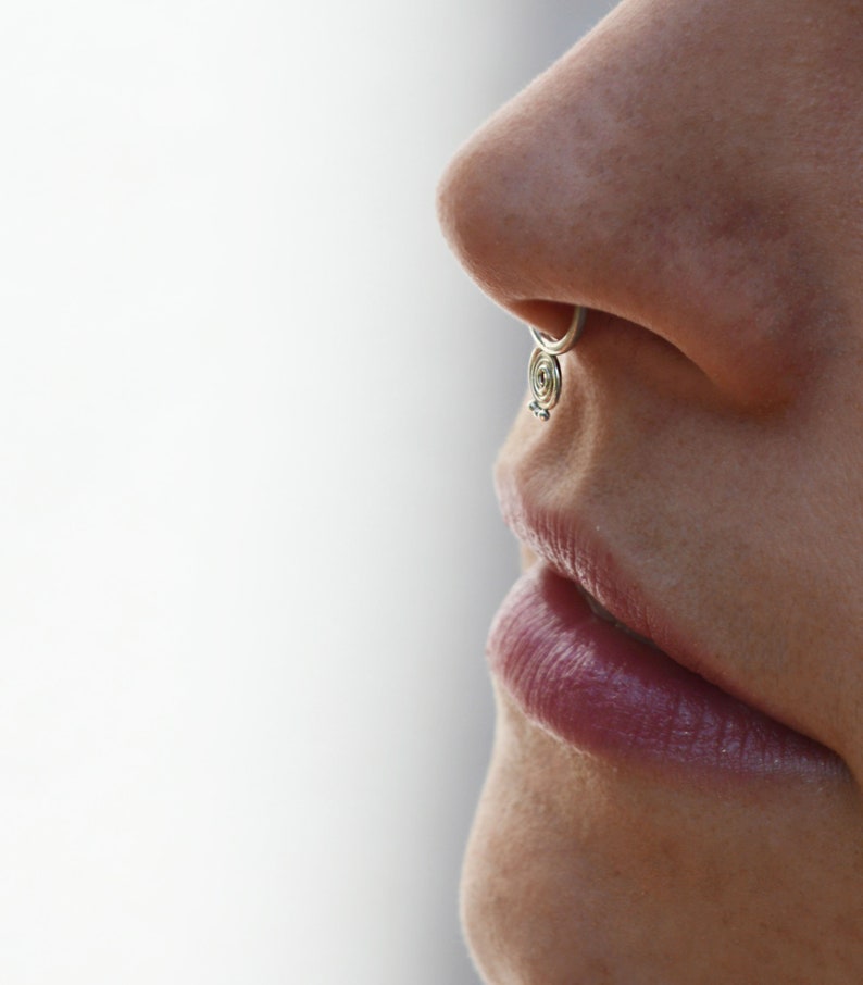 Spiral Septum Ring Tribal Septum Ring septum Piercing - Etsy